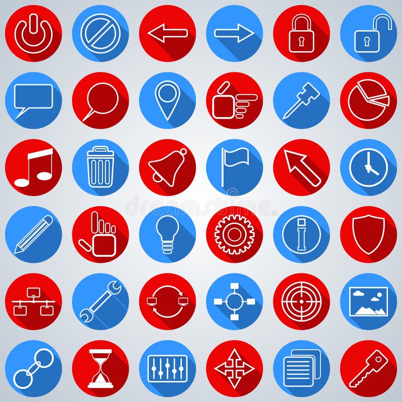Web icons collection stock vector. Illustration of interface - 41221886