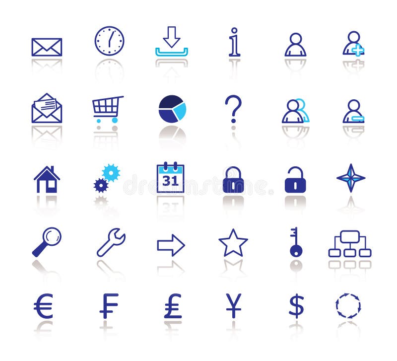 Classic Web Icons stock vector. Illustration of iconic - 14183073