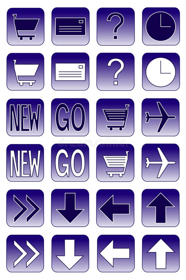 Dark Blue Set Email Icons Stock Illustrations – 522 Dark Blue Set Email ...