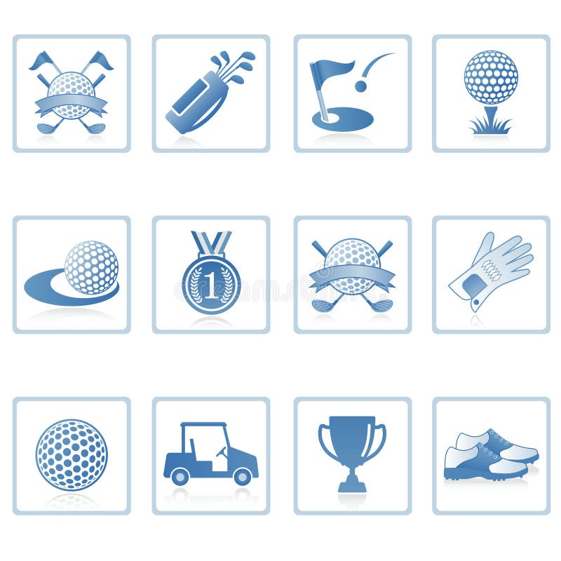 Web icons : Golf I stock illustration. Illustration of buttons - 7280740