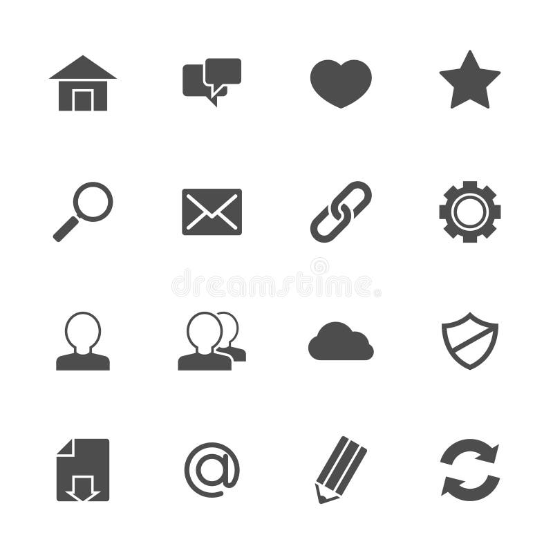 Web Icons Gray stock vector. Illustration of business - 54993610