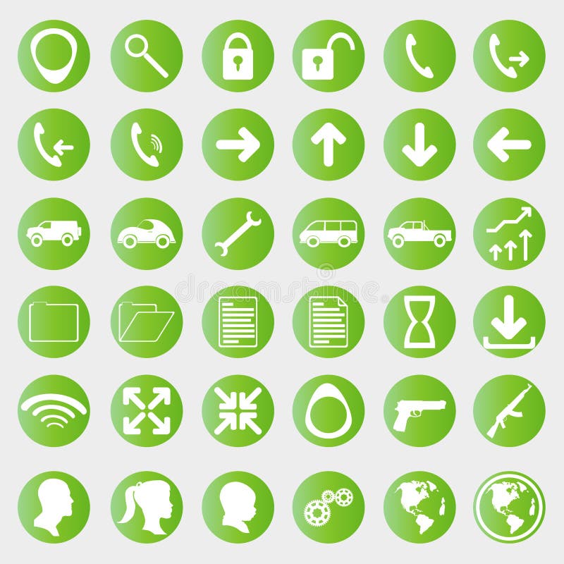 Web icons stock vector. Illustration of phone, globe - 71062387