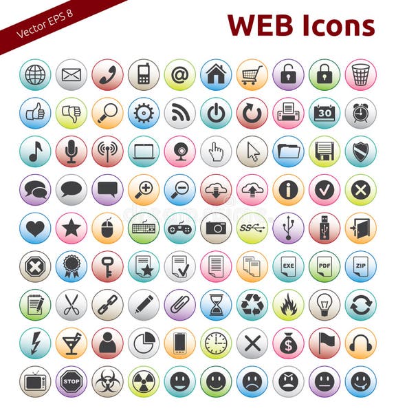 Web Icons stock vector. Illustration of cloud, application - 32820090