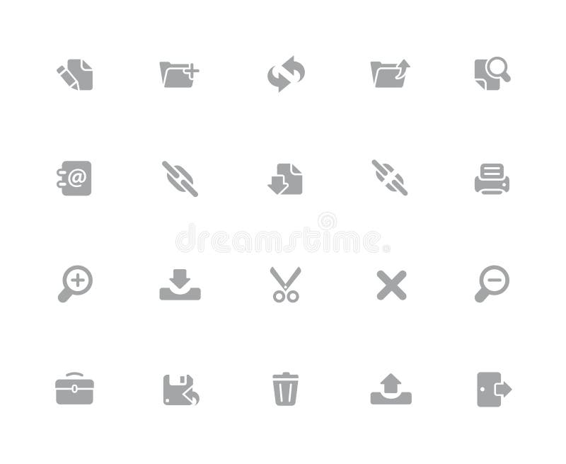 Web Icons // 32 Pixels Icons White Series Stock Vector - Illustration ...