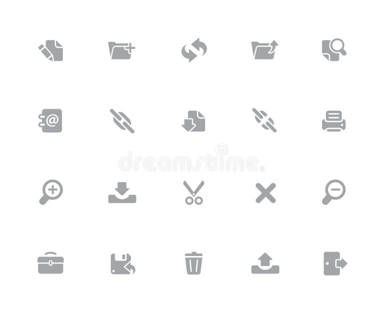 Web Icons // 32 Pixels Icons White Series Stock Vector - Illustration ...