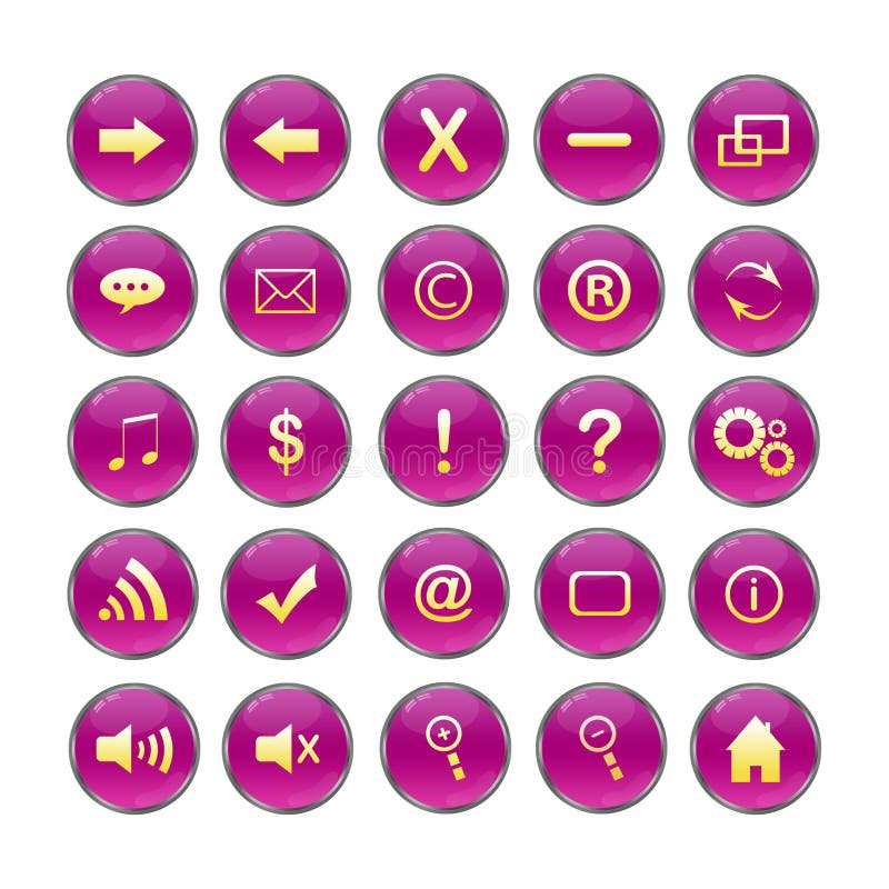 Web Icons,purple, DropShadows Stock Illustration - Illustration of data ...
