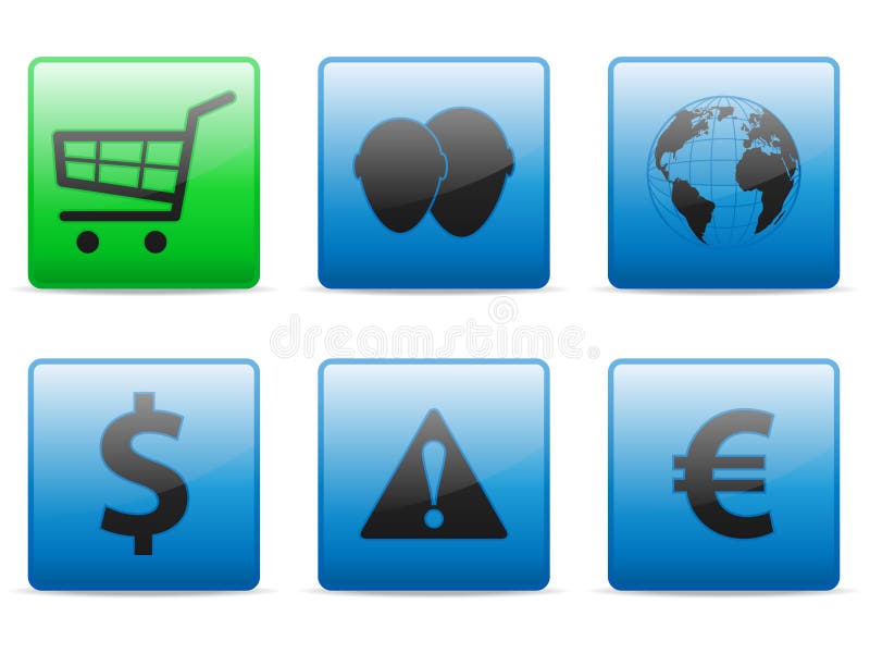 Web icons set stock vector. Illustration of page, package - 10760606