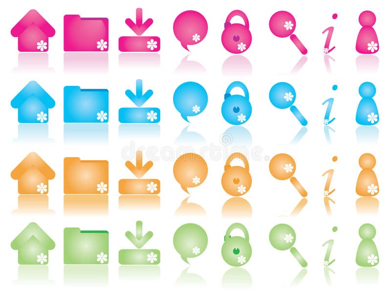 Web icons set 2 stock vector. Illustration of house, secure - 7691568