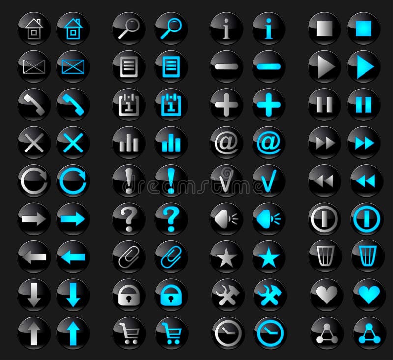 Web icons set stock vector. Illustration of cart, icons - 9780684