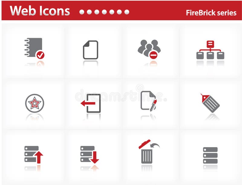 Flat UI Design Elements - Set of Basic Web Icons Stock Vector ...