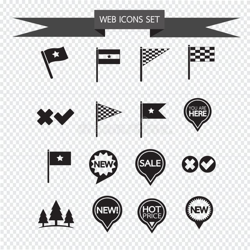 Web icons Set illustration stock vector. Illustration of mobile - 64802545