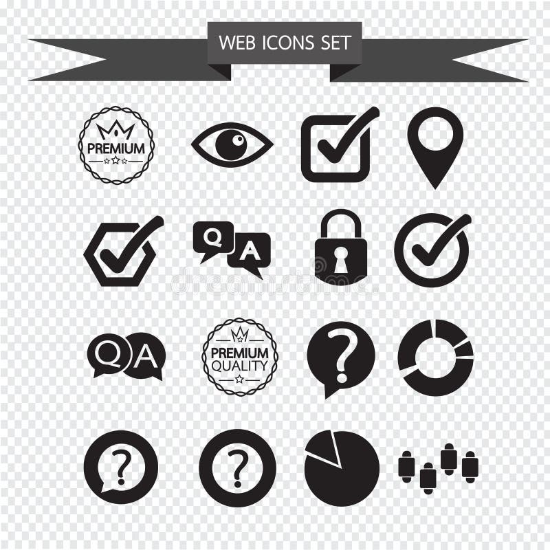 Web icons Set illustration stock vector. Illustration of symbol - 64802573