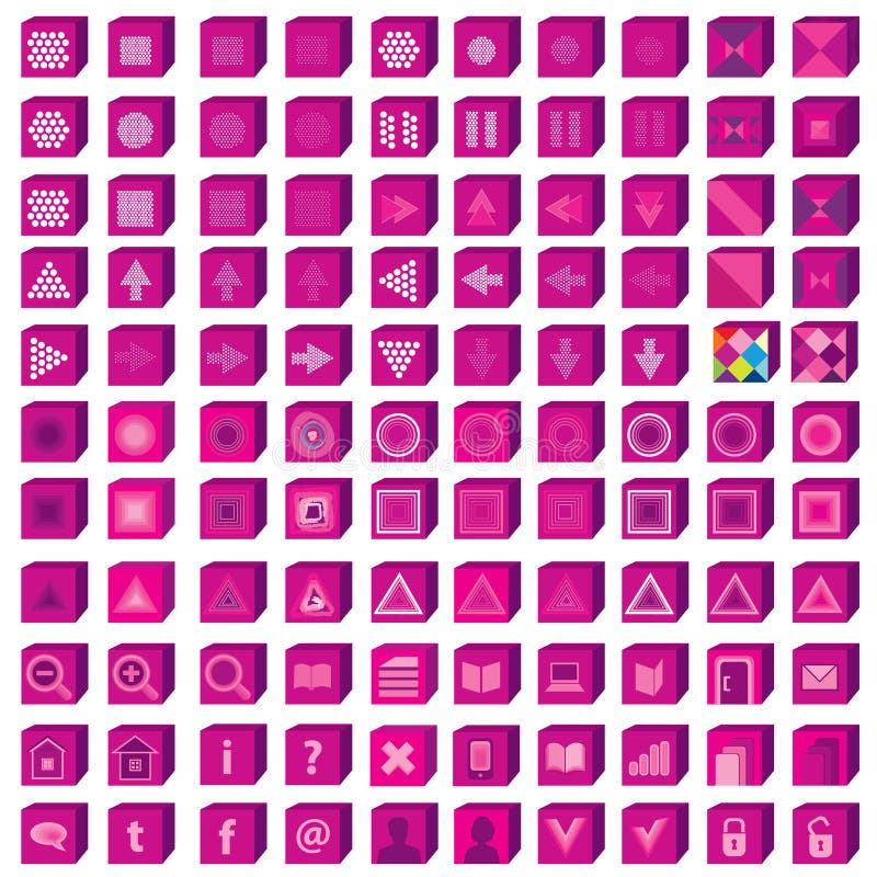 Web Icons Set. Infographics Media and Communication Design Elem Stock ...