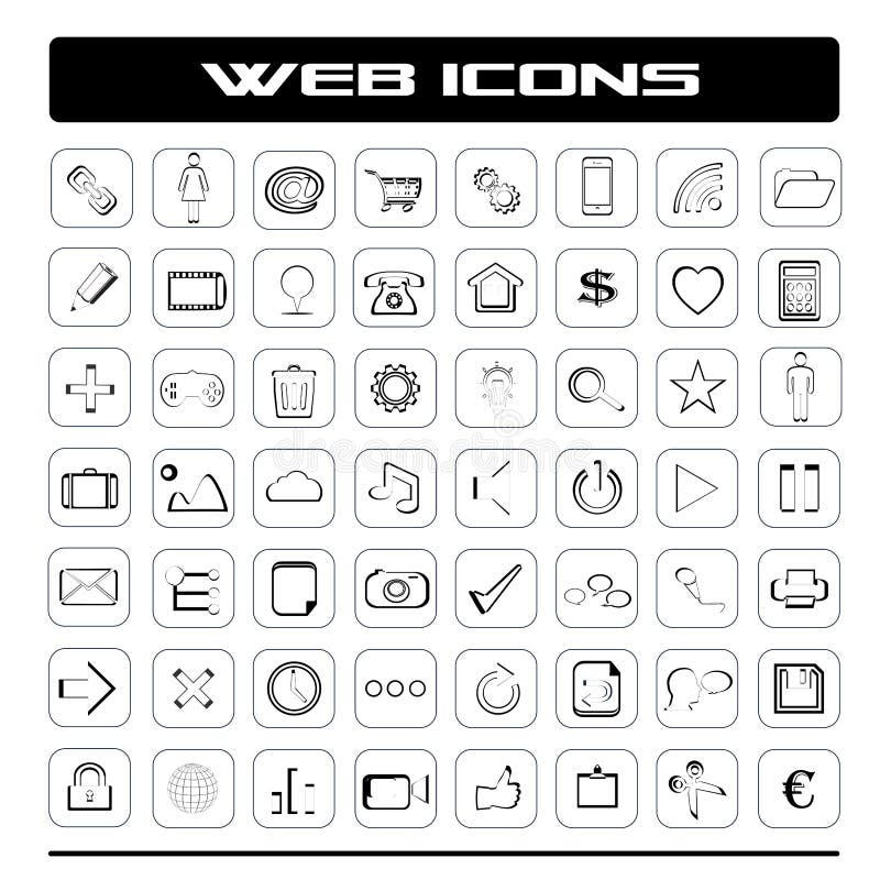Set Modern Web Icons for Mobile Stock Illustration - Illustration of ...