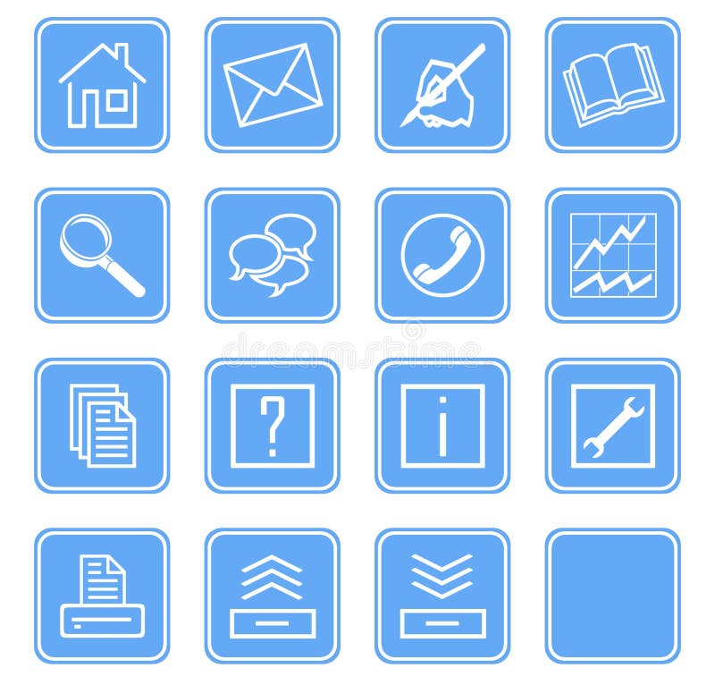 Outline Web and Internet Icons Stock Vector - Illustration of outline ...