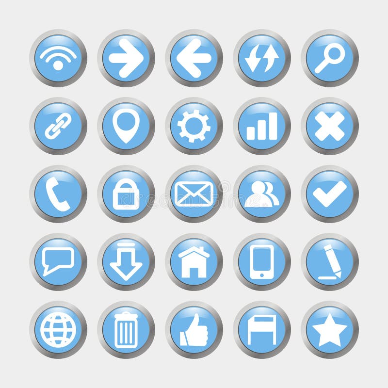 Web Icons set. Vector stock illustration. Illustration of email - 86569437