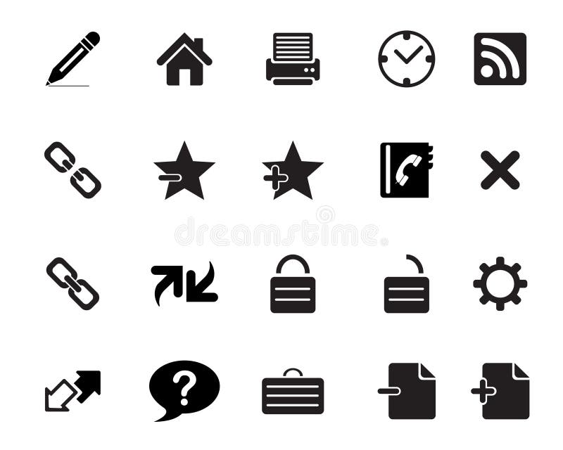 Set of web icons - vector stock vector. Illustration of minus - 43401704