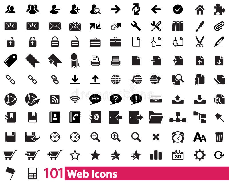 Web Icons // Basics stock vector. Illustration of printer - 26170776