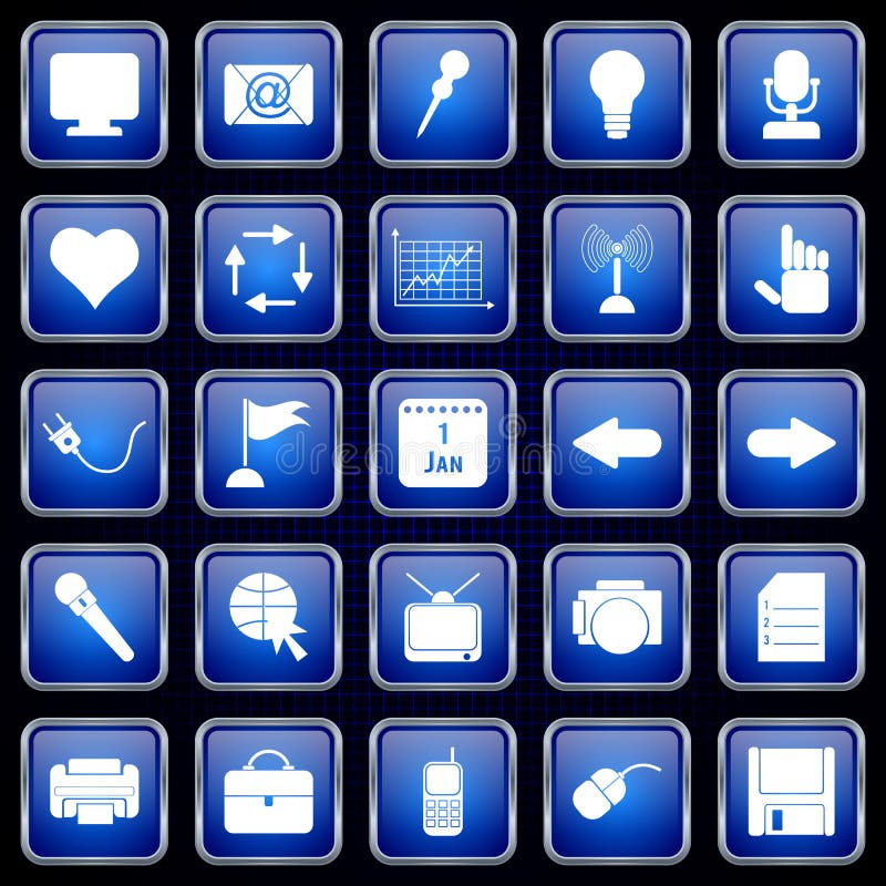 Application Icons Vector Set Stock Vector - Illustration of miniature ...