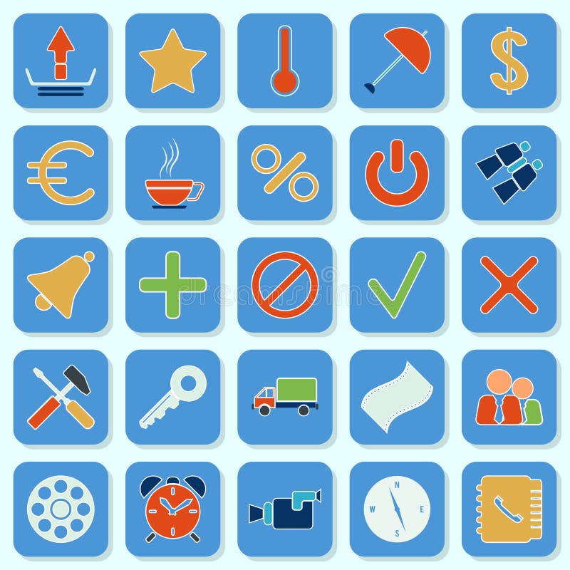 Web icons vector set stock vector. Illustration of miniature - 35101423