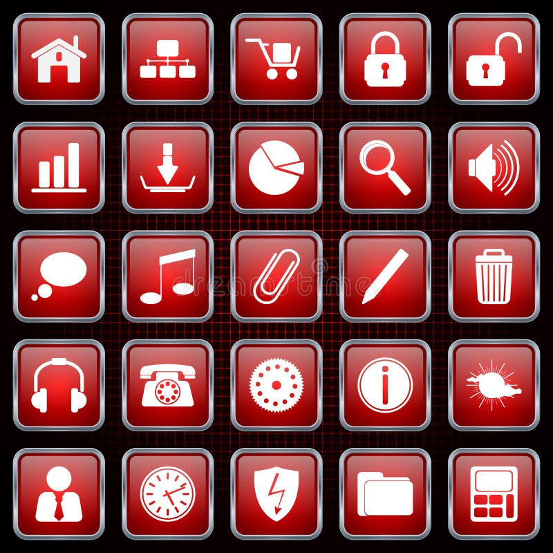 Web icons vector set stock vector. Illustration of design - 32068977