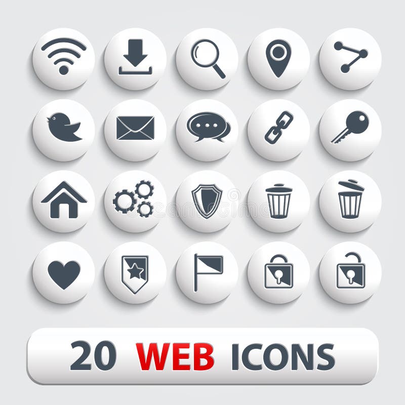 White button for web 2 stock vector. Illustration of edit - 17372289