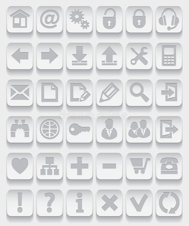 Web-Ikone Set vektor abbildung. Illustration von suche - 47473387