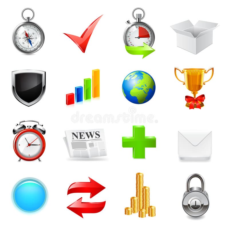 Web-Ikone Set Vektor stock abbildung. Illustration von kalender - 70303385