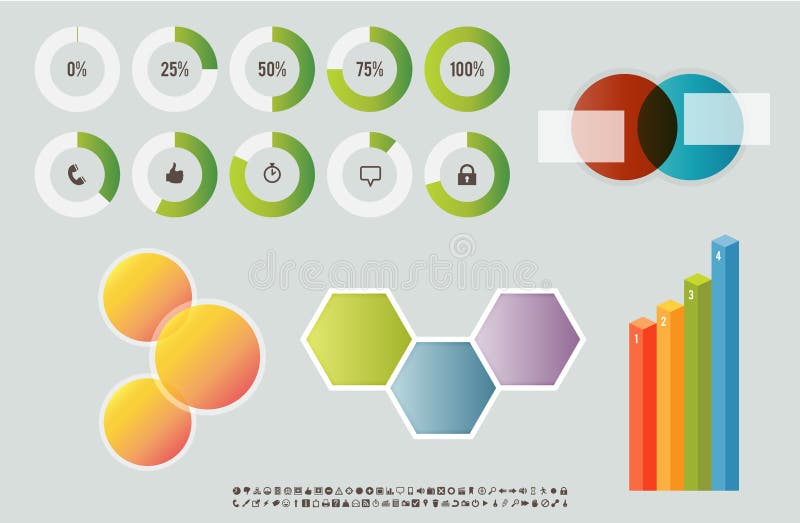 Web Infographic Elements stock vector. Illustration of icon - 34843145