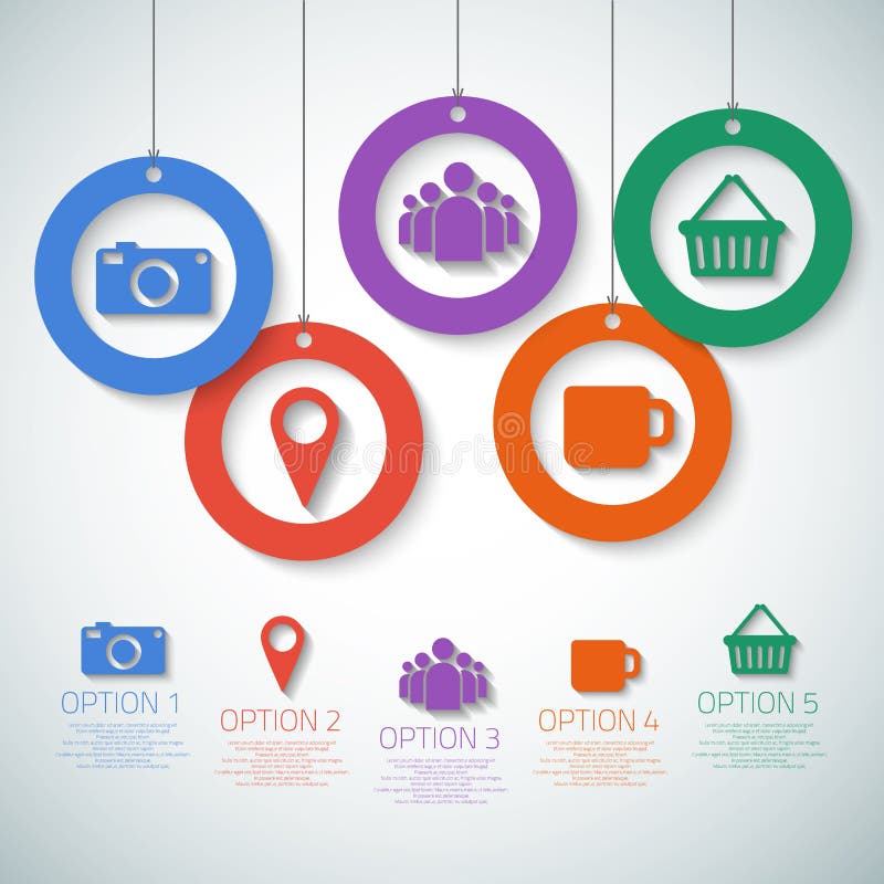 Web Infographic Template Layout with Vector Icons Stock Vector ...