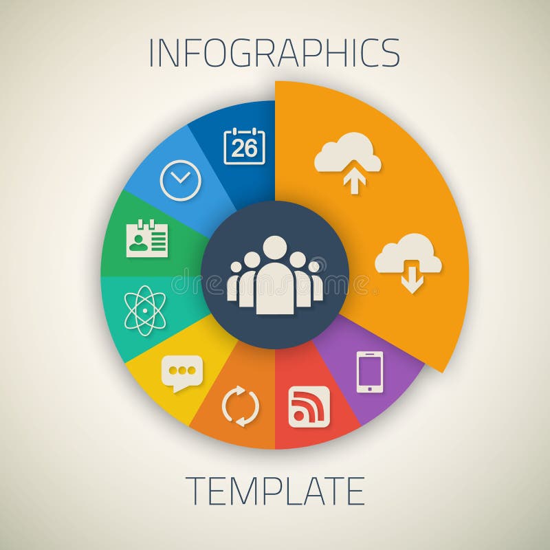 Web Infographic Timeline Pie Template Layout with Stock Vector ...
