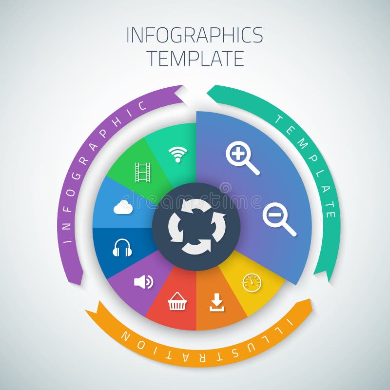 Web Infographic Timeline Pie Template Layout with Stock Vector ...