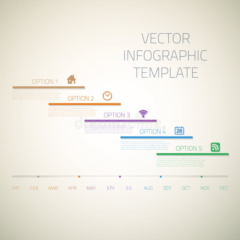 Web Infographic Timeline Template Layout with Stock Vector ...