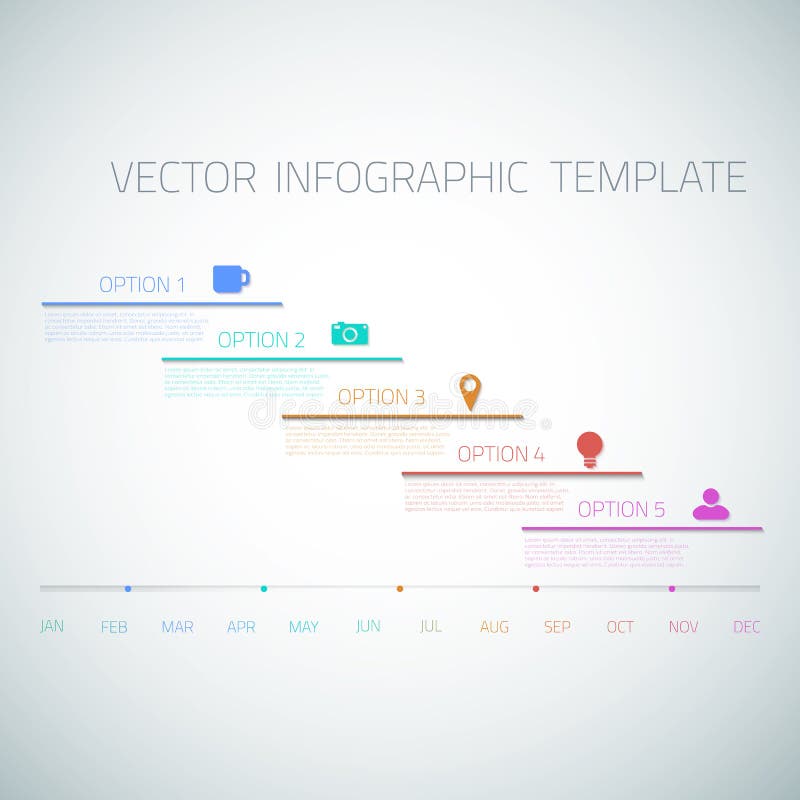 Web Infographic Timeline Template Layout with Stock Vector ...