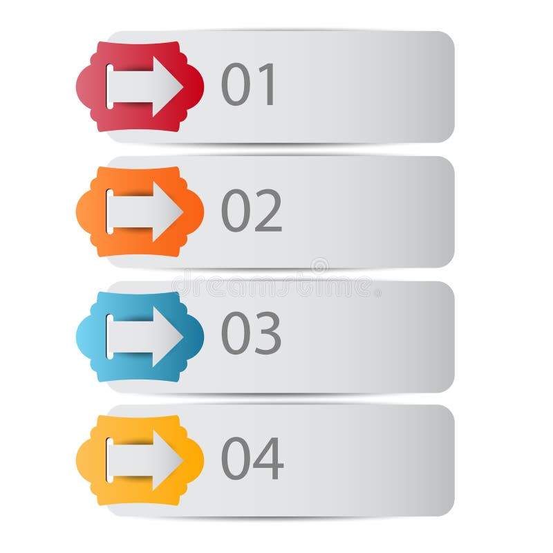 Web Infographics Banner with Number Options Stock Vector - Illustration ...