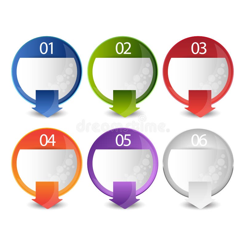 Web Infographics Banner with Number Options Stock Vector - Illustration ...