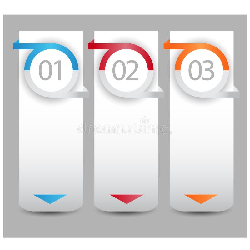 Web Infographics Banner with Number Options Stock Vector - Illustration ...