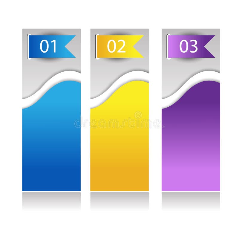 Web Infographics Banner with Number Options Stock Vector - Illustration ...