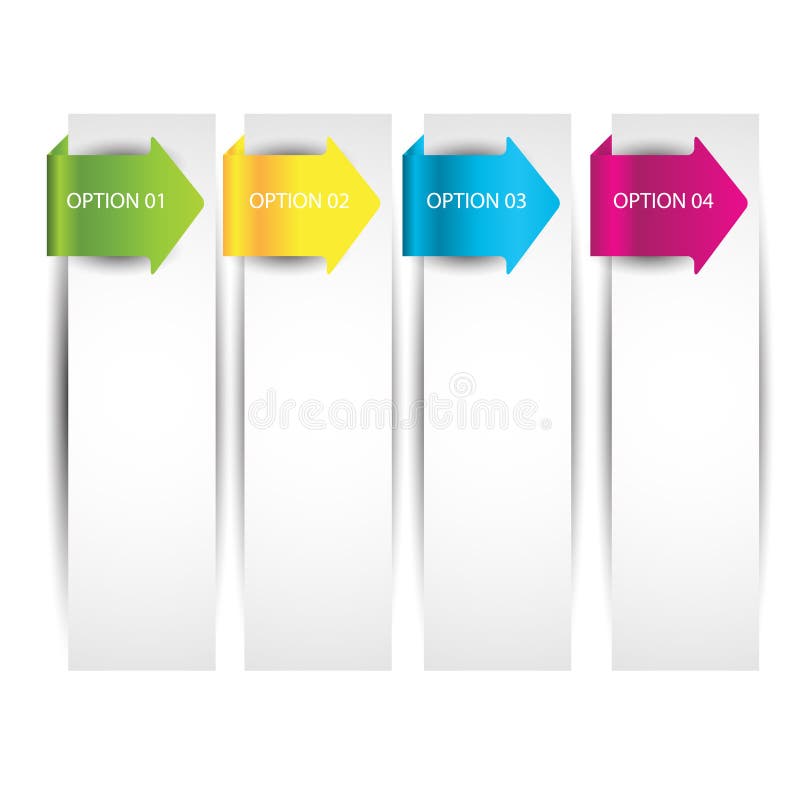 Web Infographics Banner with Number Options Stock Vector - Illustration ...