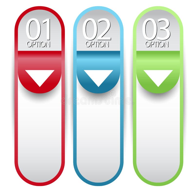 Web Infographics Banner with Number Options Stock Vector - Illustration ...