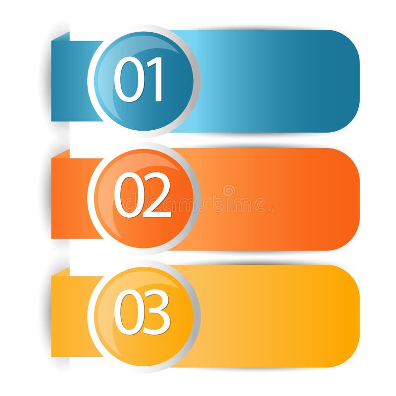Web Infographics Banner with Number Options Stock Vector - Illustration ...