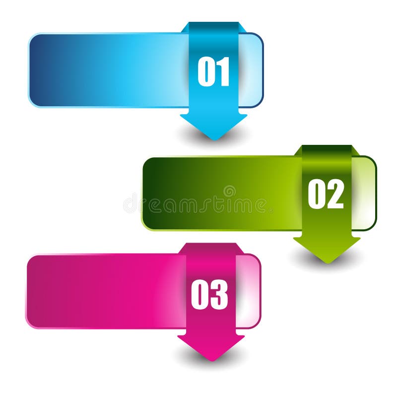 Web Infographics Banner with Number Options Stock Vector - Illustration ...