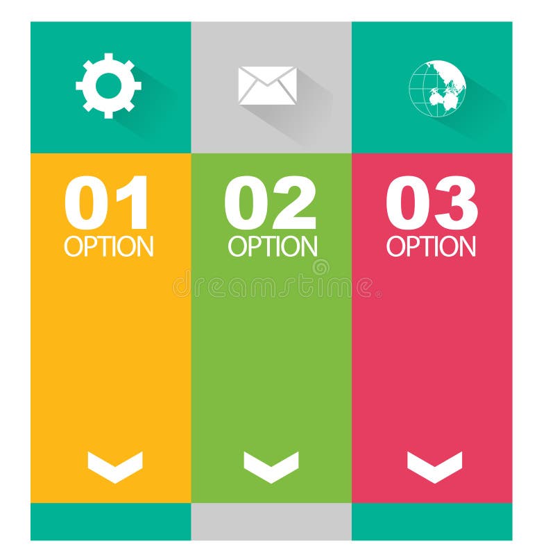 Web Infographics Banner with Number Options Stock Vector - Illustration ...