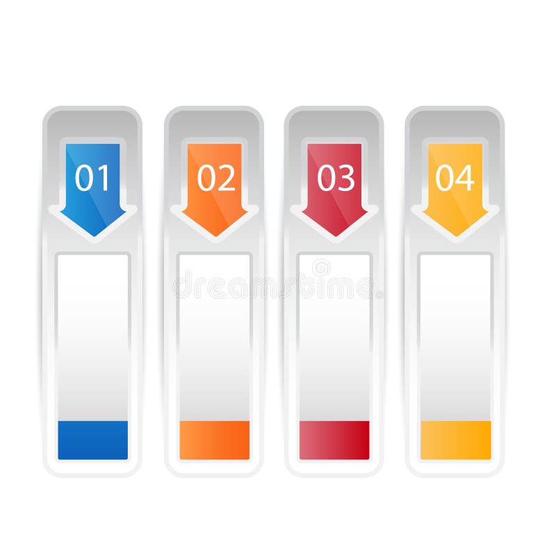 Web Infographics Banner or Tag with Number Options Stock Vector ...