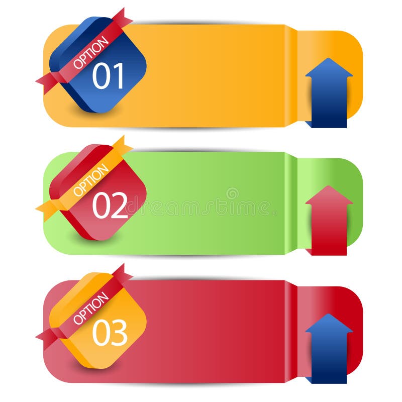 Web Infographics Banner or Tag with Number Options Stock Illustration ...