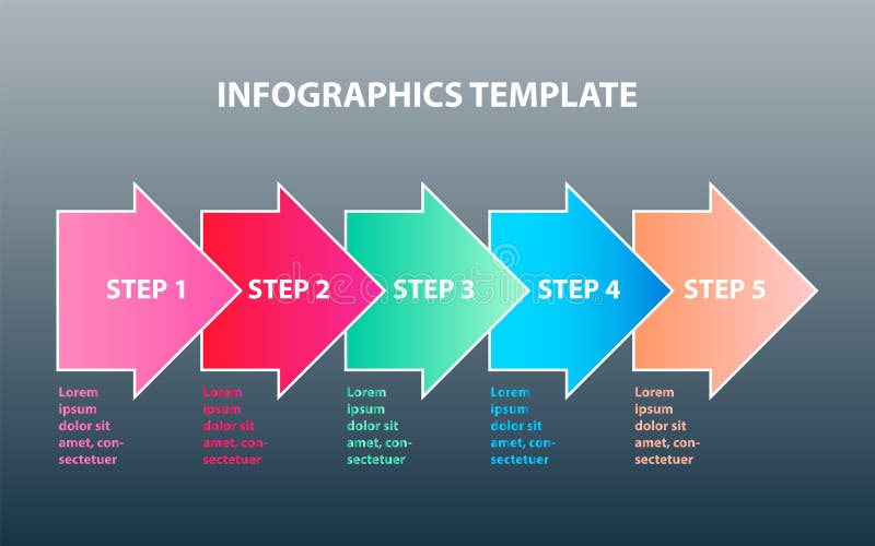 Infographics Business Presentation. Process Diagram Stock Illustration ...