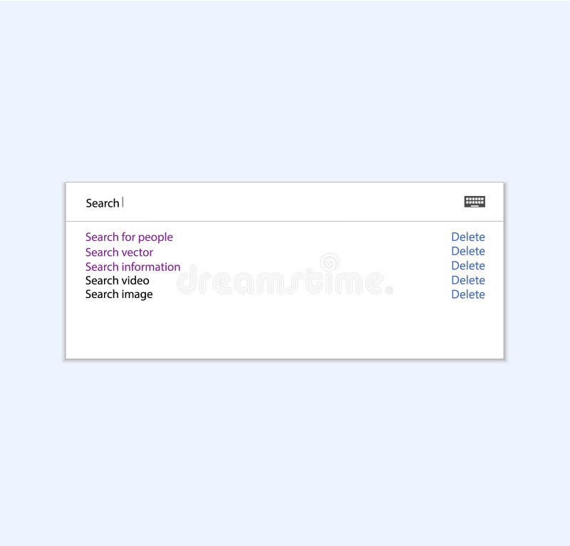 Search Bar Interface Website Stock Vector - Illustration of design ...