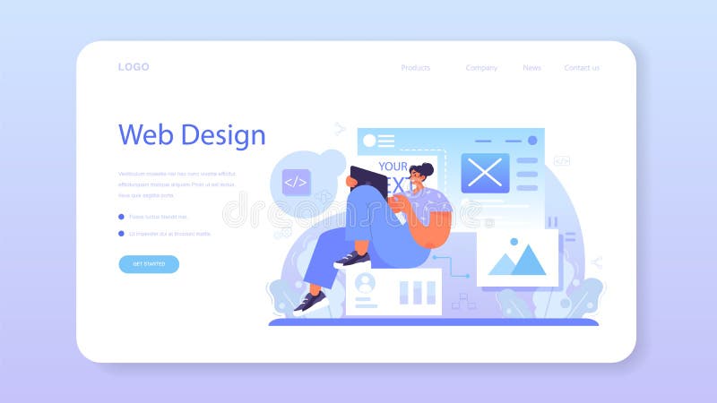 Web Integration Web Banner or Landing Page. Website Layout Converting ...