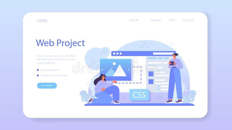 Web Integration Web Banner or Landing Page. Website Layout Converting Stock Vector ...