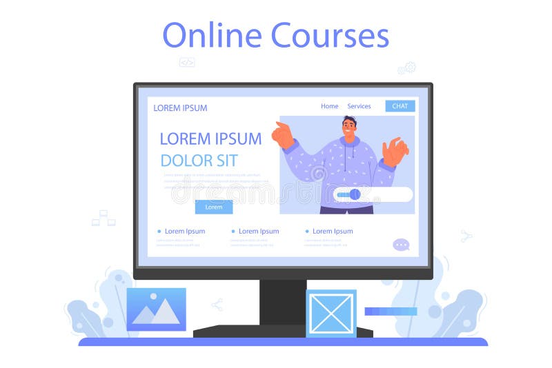 Web Integration Online Service Or Platform Website Layout Converting Stock Vector